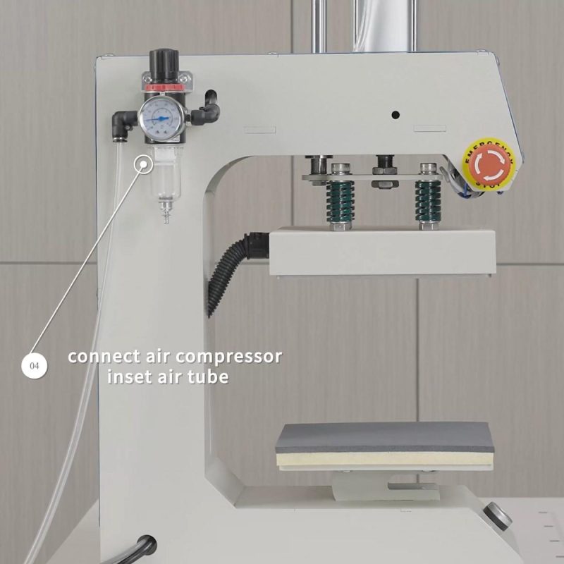 8″x8″ Small Label Pneumatic Heat Press Machine - Kilo Heat Press