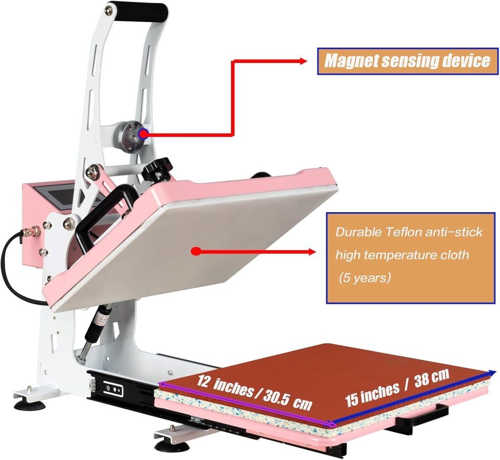 12x15 Semi-Automatic Heat Press Machine - Kilo Heat Press